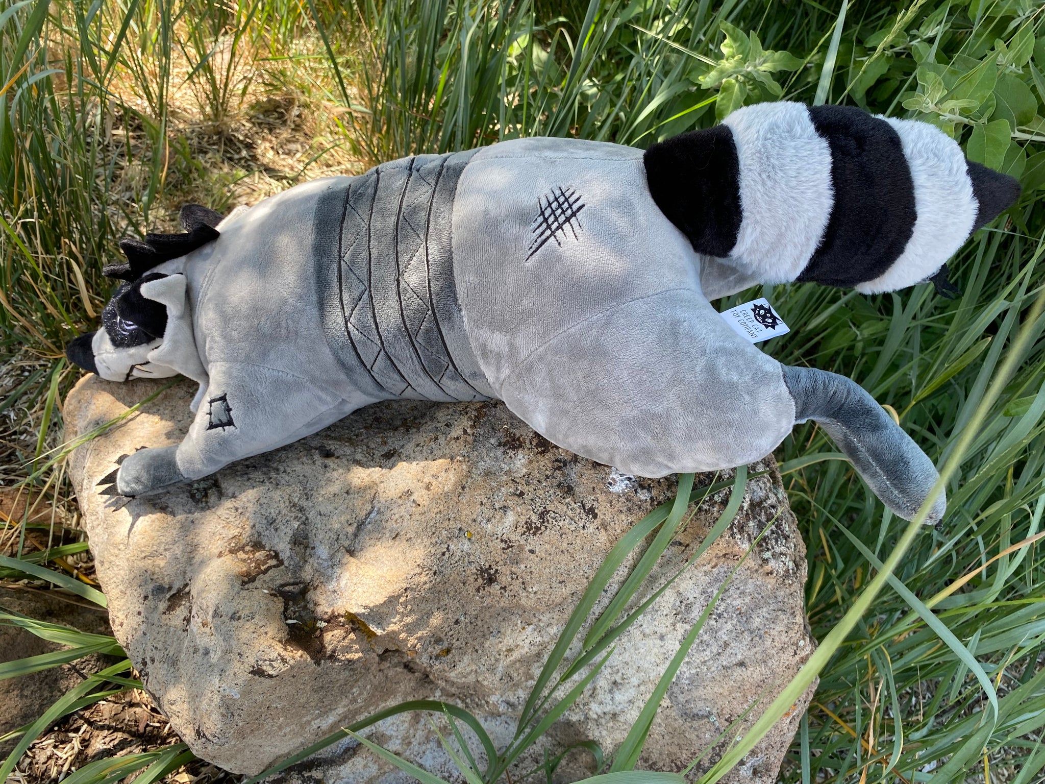 Weighted Roadkill Raccoon Plush – Creep Cat Toy Company