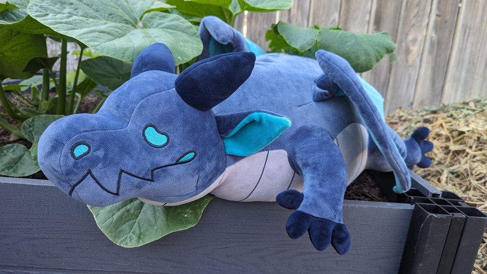 Sleepy Time Dragon - Deep Blue – Creep Cat Toy Company