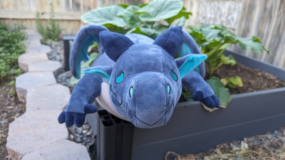 Sleepy Time Dragon - Deep Blue – Creep Cat Toy Company