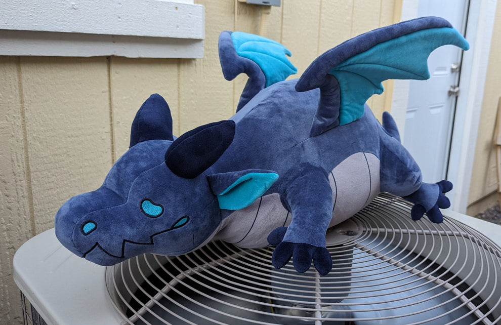 Sleepy Time Dragon - Deep Blue – Creep Cat Toy Company