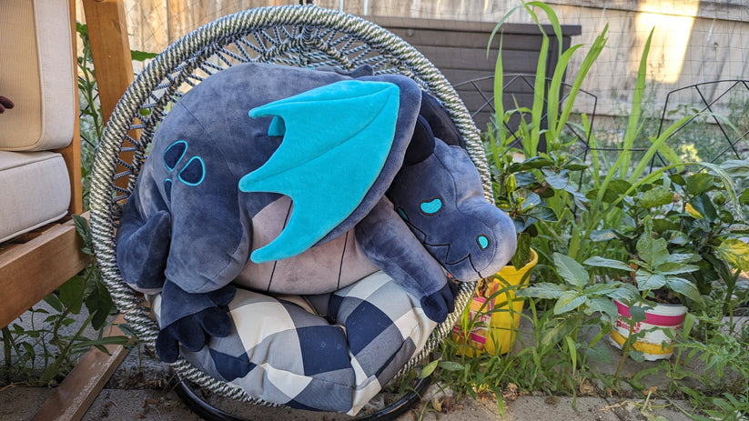 Sleepy Time Dragon - Deep Blue – Creep Cat Toy Company