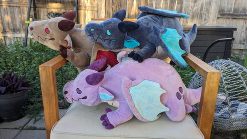Sleepy Time Dragon - Deep Blue – Creep Cat Toy Company